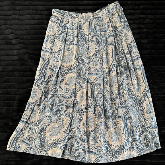 Koret | Skirts | Koret Blue Pleated Aline Midi Skirt Resort Wear | Poshmark